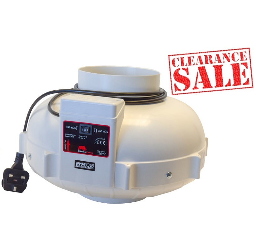 Rhino Inline Fan Twin Speed - Somerset Hydroponics