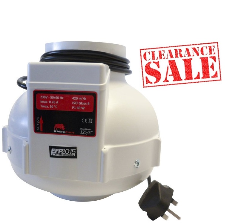Rhino Inline Fan Single Speed - Somerset Hydroponics